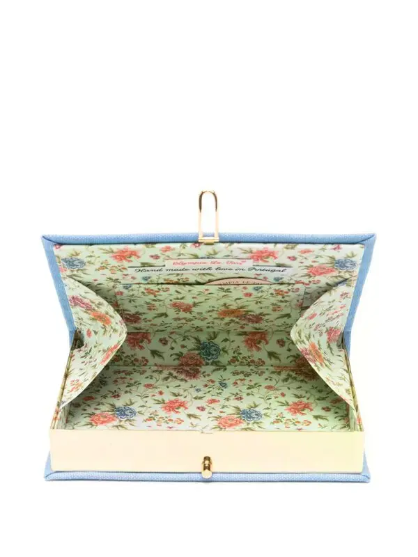 OLYMPIA LE-TAN Les Inséparables Parables Embroidered Clutch - Blue
