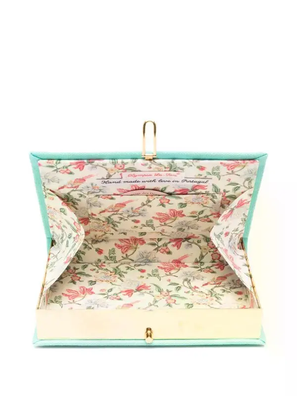 OLYMPIA LE-TAN Breakfast At Tiffany's Embroidered Clutch - Blue