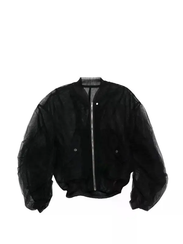 Rick Owens Sheer Zip-up Jacket - Black