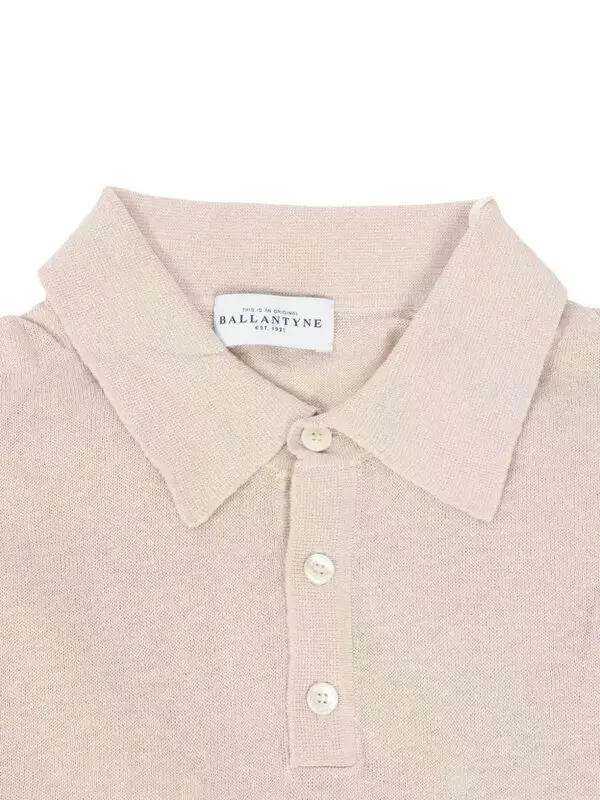 BALLANTYNE Argyle-pattern Short-sleeves Polo Shirt - Pink