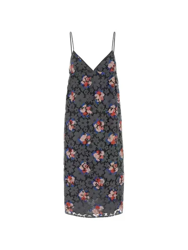Fendi Floral Lace Dress - Grey