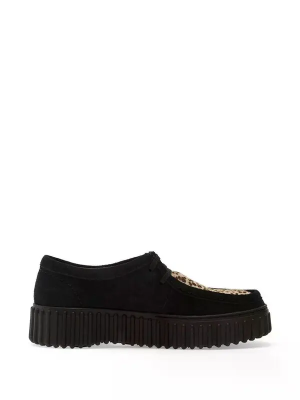 Clarks Torhill Bee Leopard-print Suede Sneakers - Black