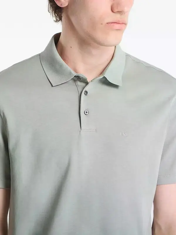 Calvin Klein Logo-embroidered Polo Shirt - Green