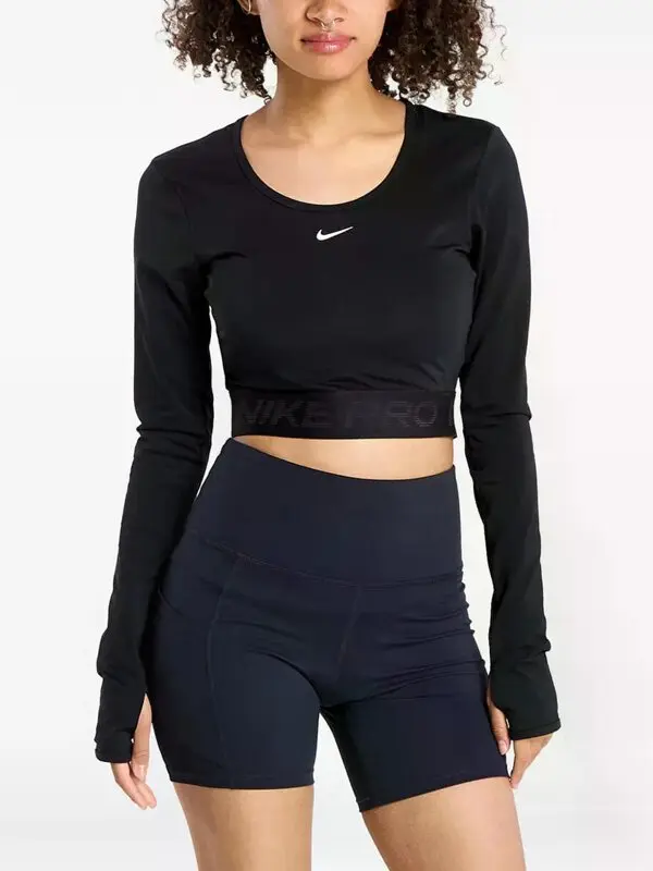 Nike Cutout-detail Cropped Top - Black