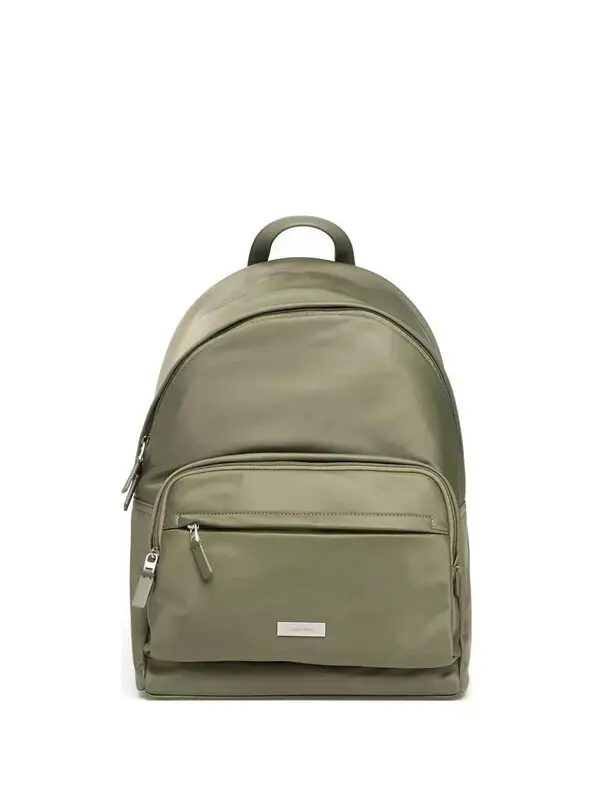 Calvin Klein Logo-plaque Front-pocket Backpack - Green
