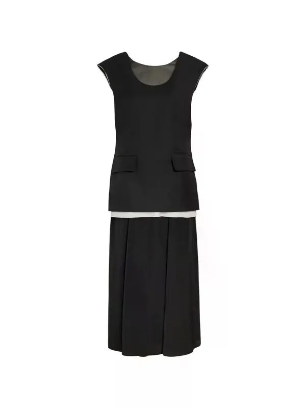 VORANIDA Flap-pocket Midi Dress - Black