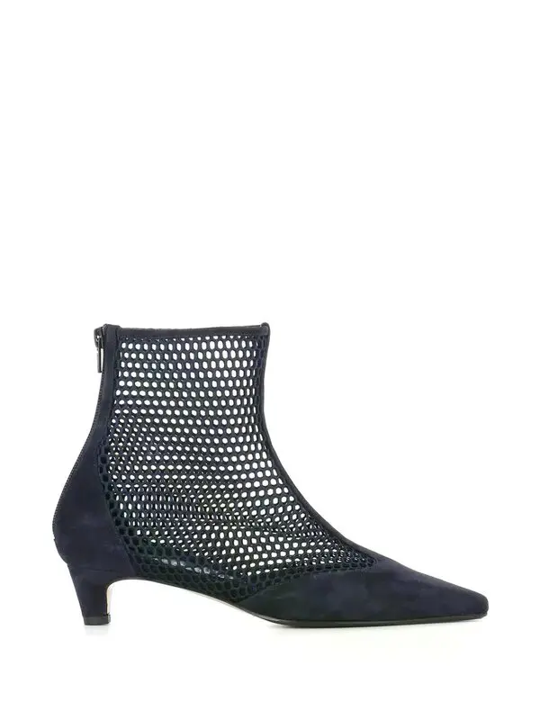 ANTONIO BARBATO MAESTRI VENEZIANI Mesh-panelled Suede Boots - Blue