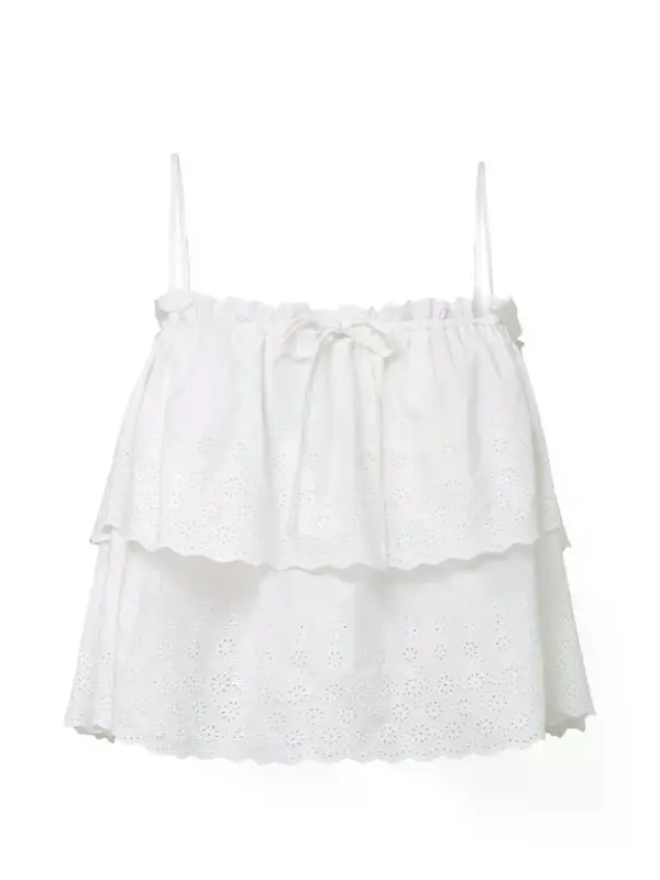 Veronica Beard Oseanna Broderie-anglaise Top - White