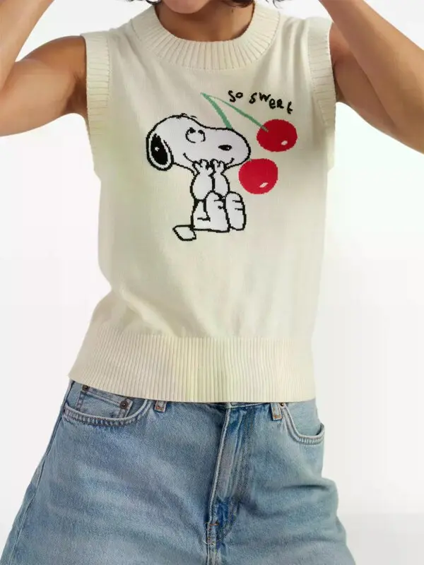 Chinti & Parker Sleeveless Cotton Tank Top - White