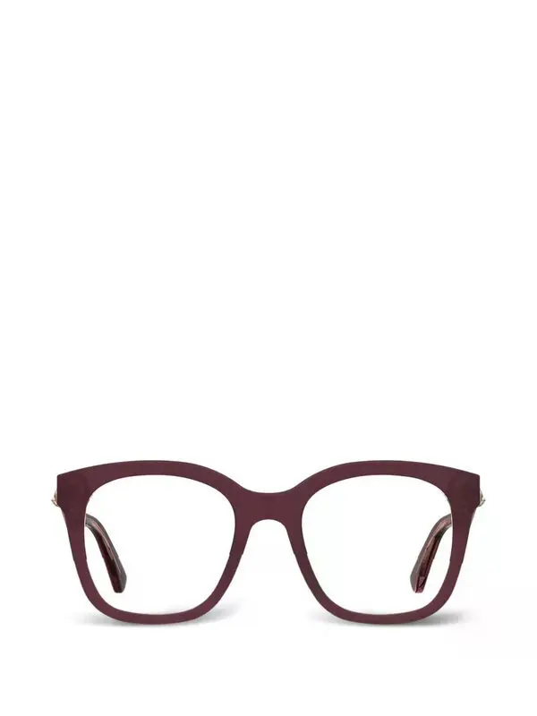 Moschino Square Frame Eyeglasses - Red