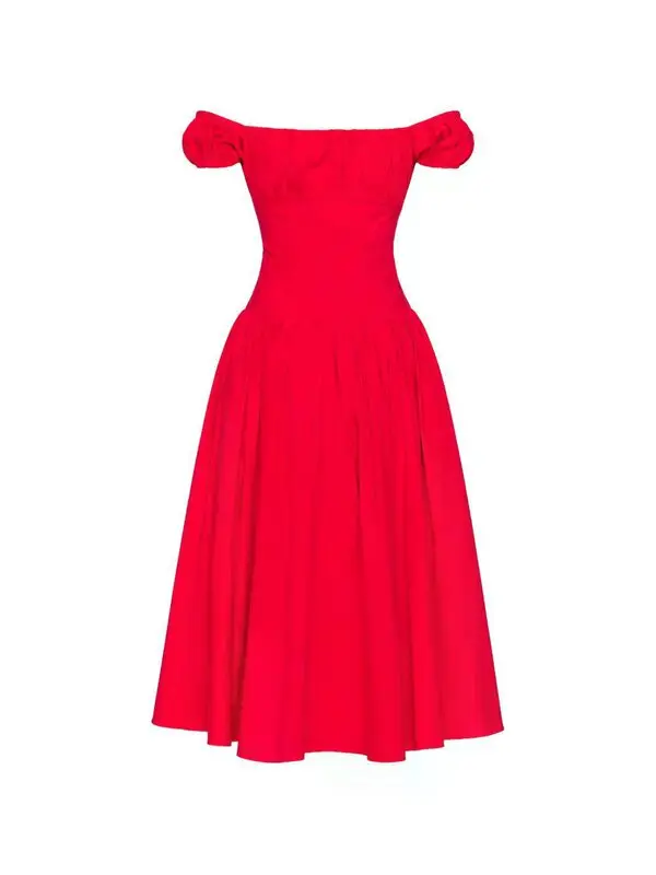 Caroline Constas Augusta Drop-waist Dress - Red
