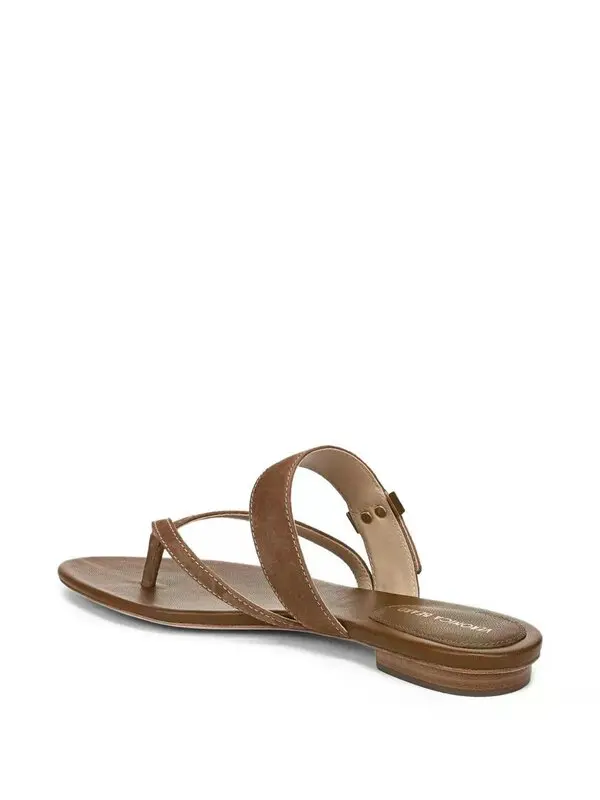 Veronica Beard Salva Dash Flat Sandals - Brown