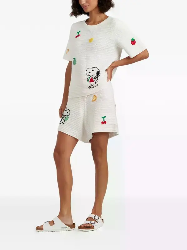 Chinti & Parker Crochet Snoopy T-shirt - White