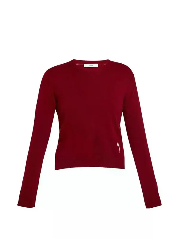 Erdem Embroidered Crew-neck Sweater - Red