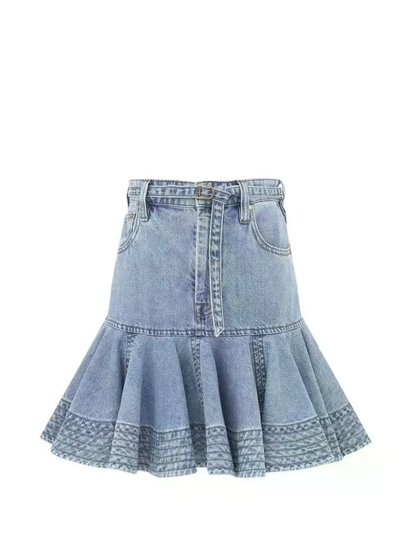 Zimmermann Indra Denim Mini Skirt - Blue