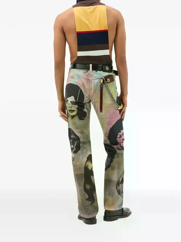 Versace Printed Regular Jeans - Black