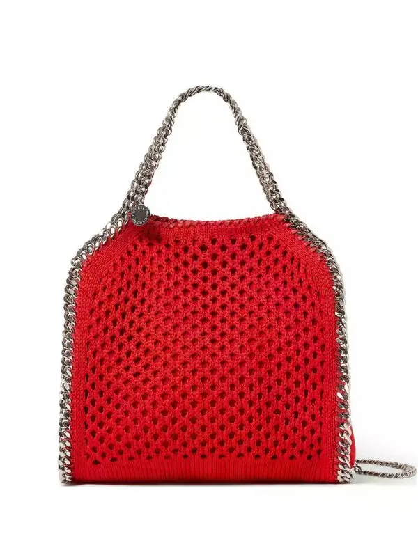 Stella McCartney Mini Falabella Mesh-knit Shoulder Bag - Red