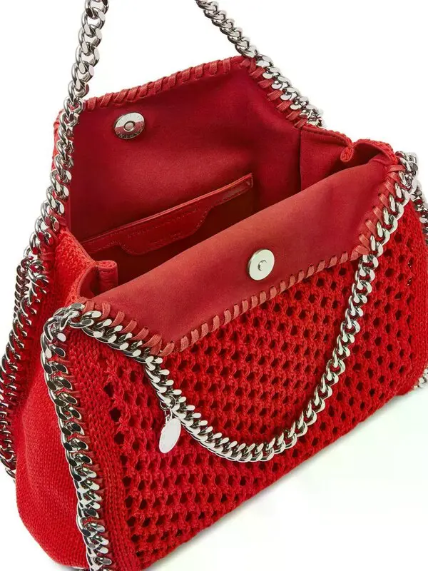 Stella McCartney Mini Falabella Mesh-knit Shoulder Bag - Red