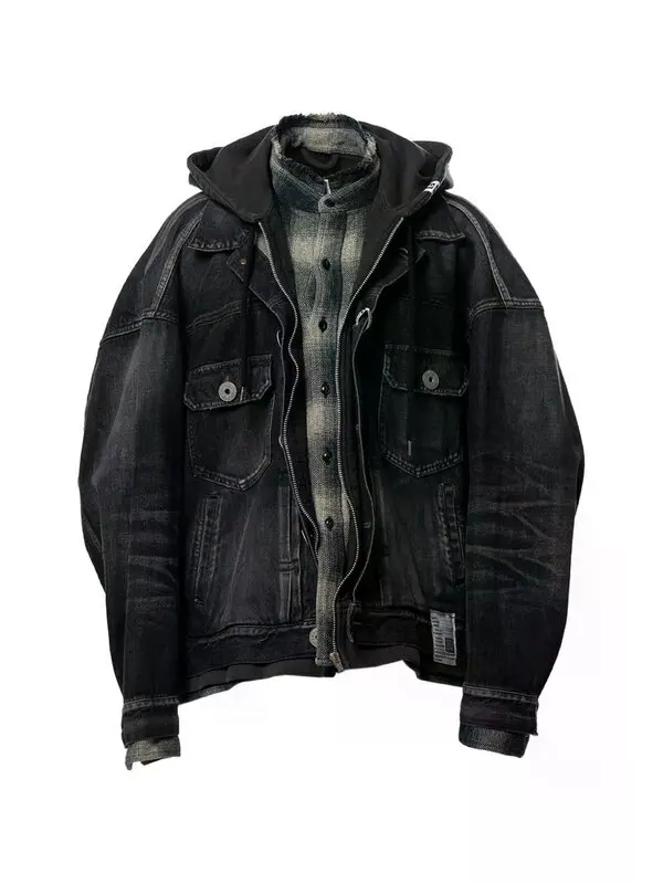 Mihara Yasuhiro Triple-layered Denim Jacket - Black