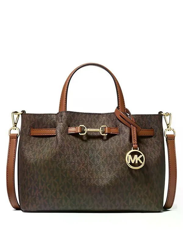 Michael Kors Monogram-print Horsebit Tote - Brown