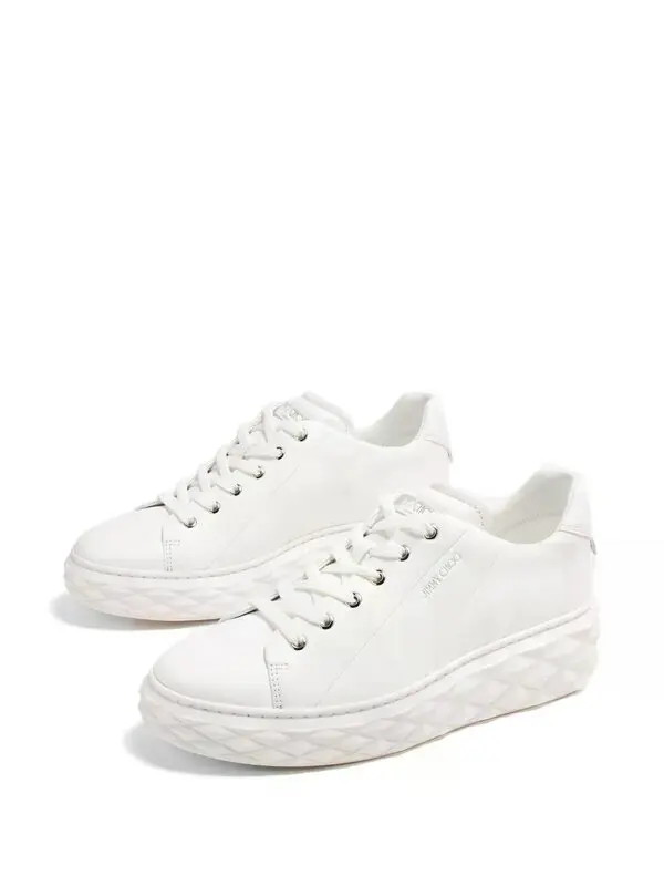 JIMMY CHOO Diamond Quilted-effect Chunky Sneakers - White