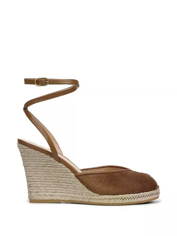 Veronica Beard Pasina Suede Wedge Espadrilles - Brown