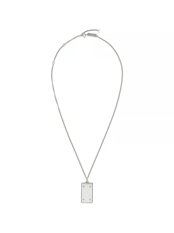 MAISON MARGIELA Four Stitches Pendant Necklace - Silver