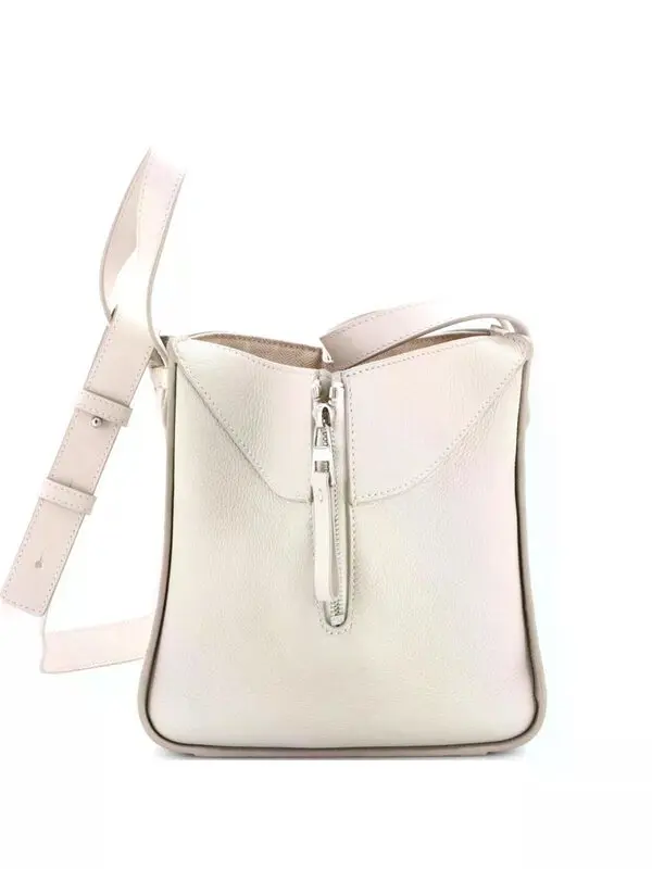 Loewe Hammock Compact Leather Shoulder Bag - White