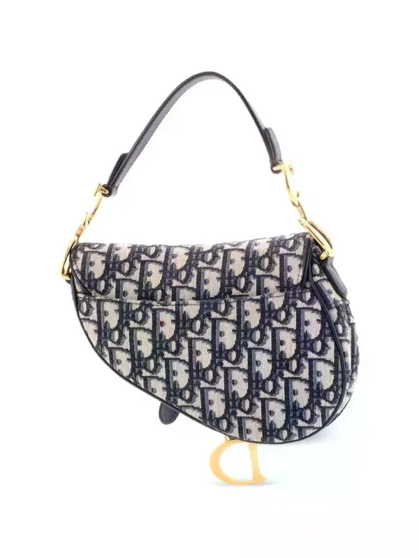 Dior Saddle Handbag Oblique Canvas Mini Shoulder Bag - Blue