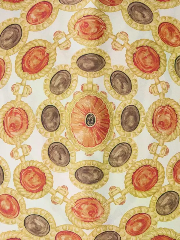Versace Printed Silk Twill Shirt - Neutrals