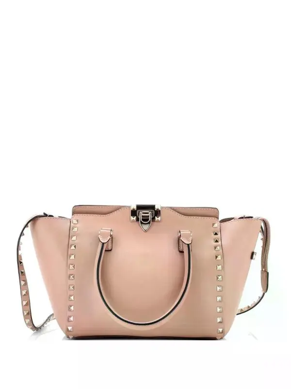 Valentino Garavani Rockstud Rigid Leather Small Tote Bag - Pink