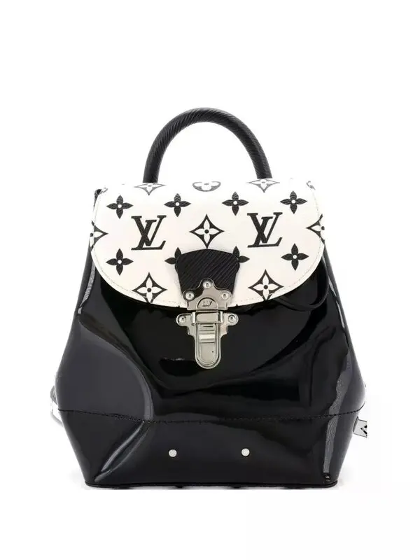 LOUIS VUITTON Hot Springs Vernis With Monogram Canvas Backpack - Black