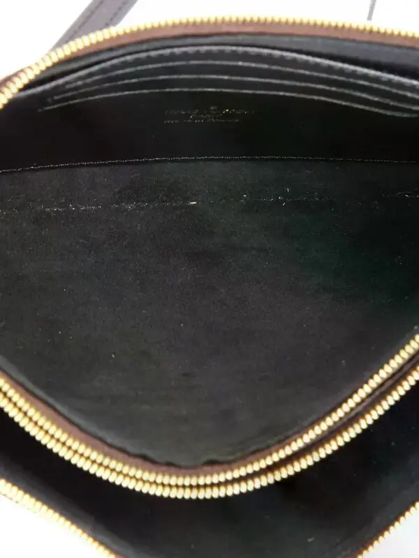LOUIS VUITTON Double Zip Pochette Reverse Monogram Giant Clutch Bag - Brown