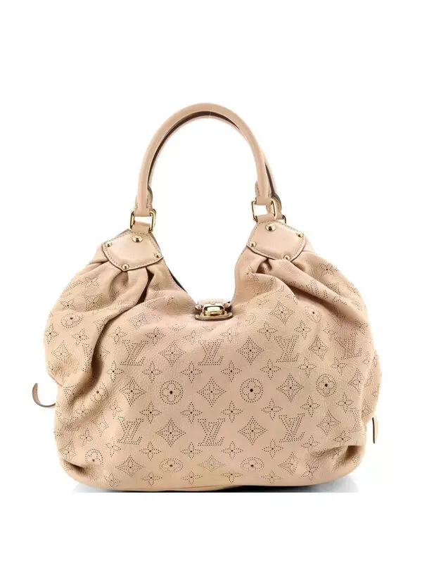 LOUIS VUITTON L Mahina Leather Hobo Bag - Neutrals