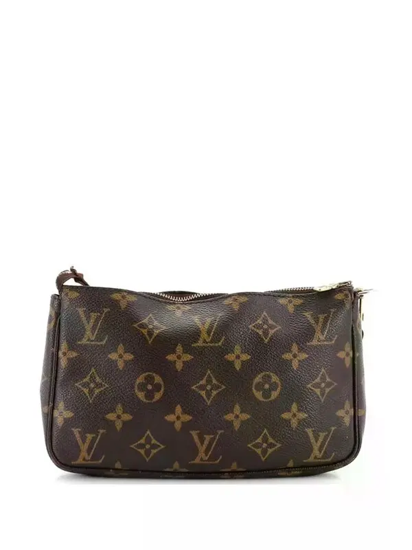 LOUIS VUITTON Pochette Accessoires Monogram Canvas Clutch - Brown
