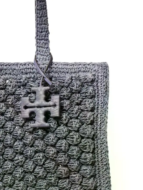 Tory Burch Small Ella Hand-crocheted Popcorn Tote - Grey