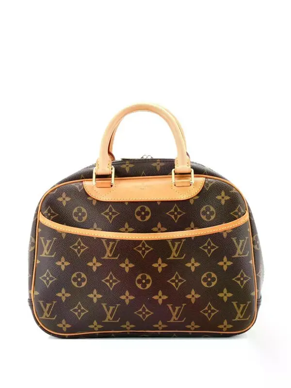 LOUIS VUITTON Trouville Handbag Monogram Canvas Satchel - Brown