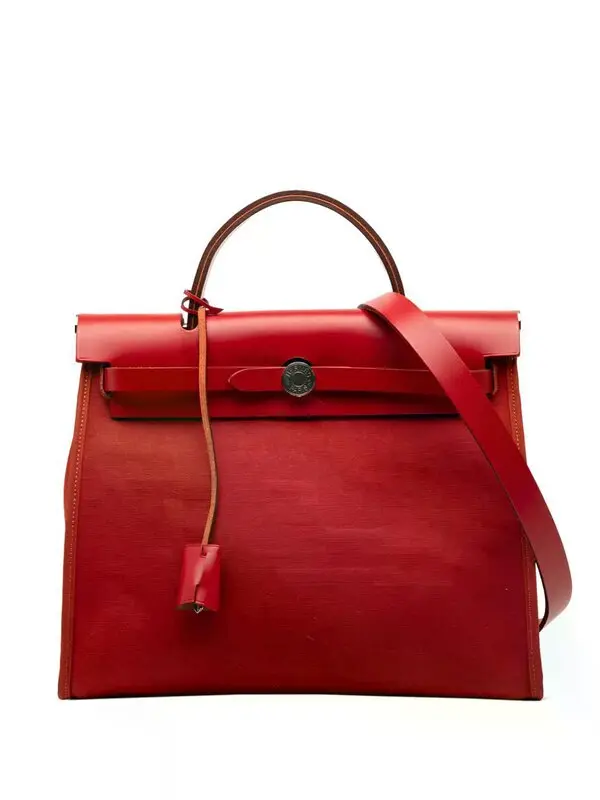 Hermès 2021 Herbag Zip 31 Satchel - Red