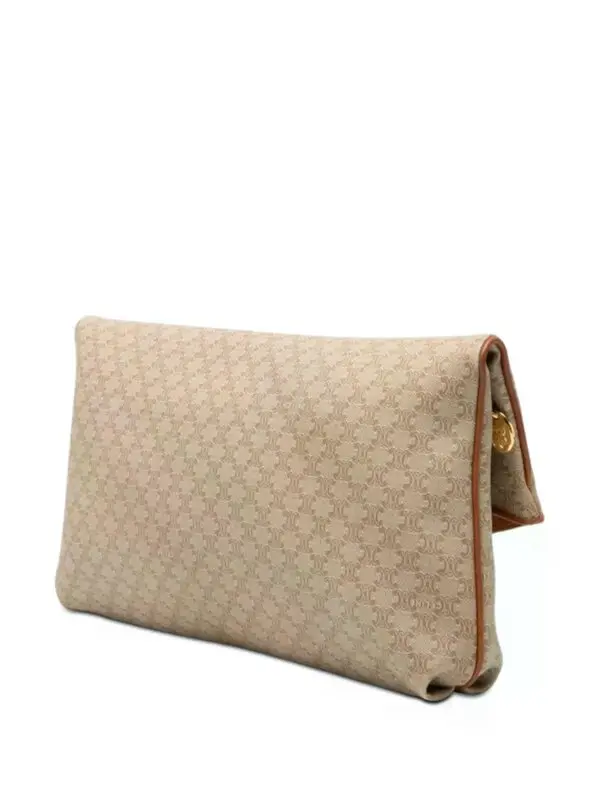 Celine 2005 Macadam Coated Canvas Clutch