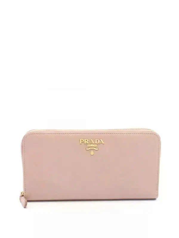 Prada 2010-2026 Saffiano Wallet Long Wallets - Pink