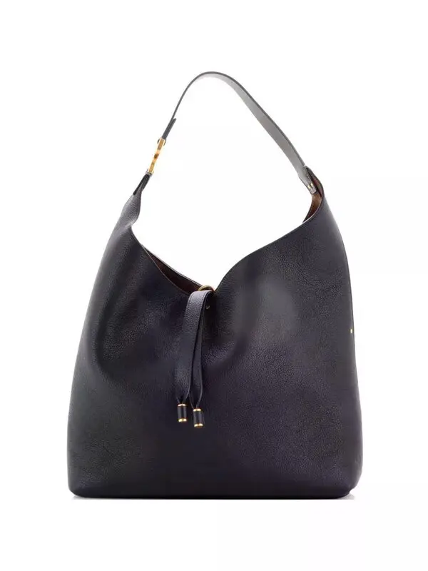 Chloé Marcie Nm Leather Hobo Bag - Black