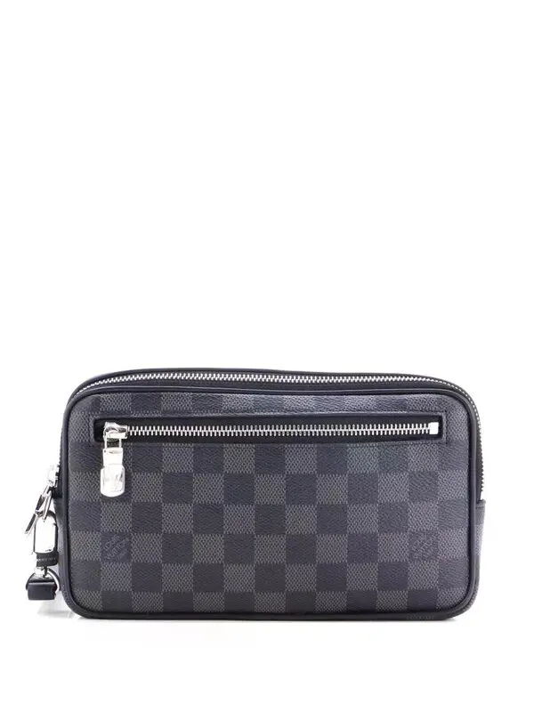 LOUIS VUITTON Alpha Damier Graphite Clutch - Black