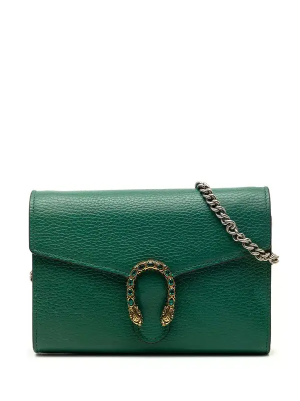 Gucci Leather Dionysus Wallet On Chain - Green