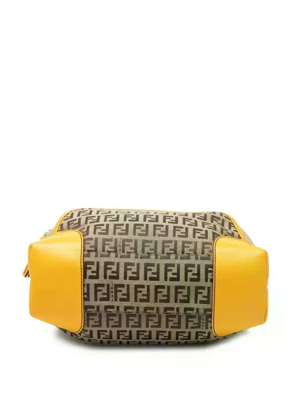 Fendi 2000-2010 Zucchino Canvas Chef Front Pocket Tote Bag