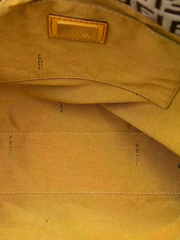 Fendi 2000-2010 Zucchino Canvas Chef Front Pocket Tote Bag