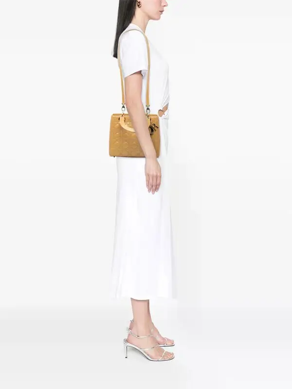 Dior 2011 Medium Patent Cannage Lady Satchel - Brown