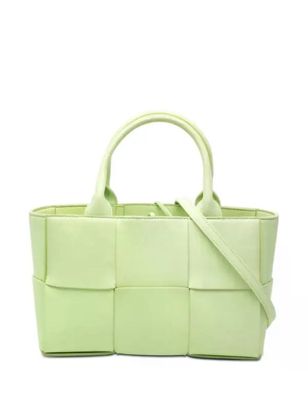 Bottega Veneta 2012-2026 Mini Nappa Maxi Intrecciato Arco Tote Satchel - Green