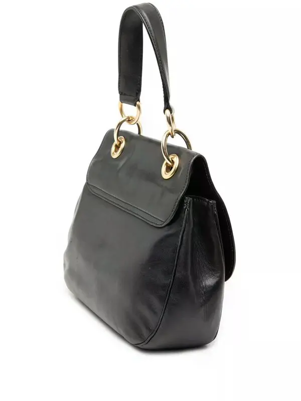 Celine 2014 Leather Eyelet Flap Handbag