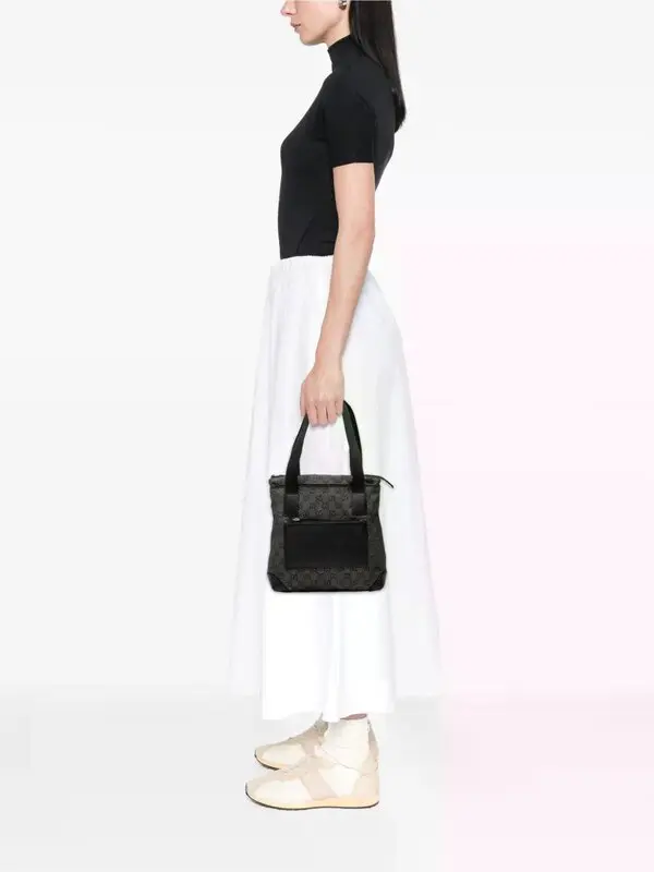 Gucci Gg Denim Tote Bag - Black
