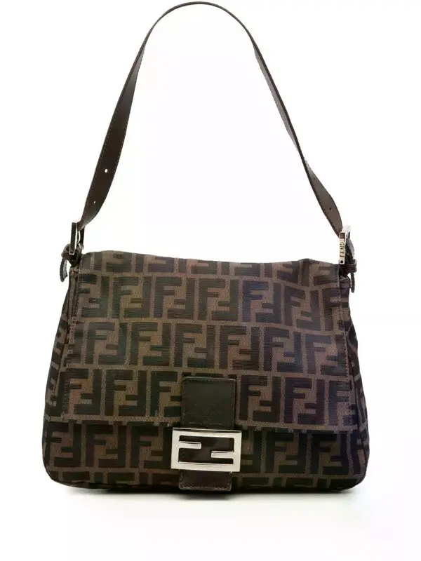 Fendi 2000-2010 Zucca Canvas Mamma Forever Shoulder Bag - Brown